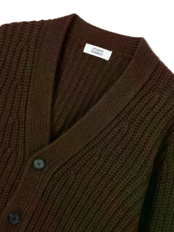 STUDIO TOMBOY Patch-pocket Cardigan - Brown