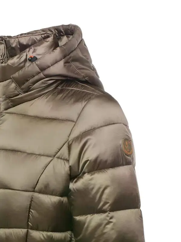 SAVE THE DUCK Quilted Hooded Zip Coat
