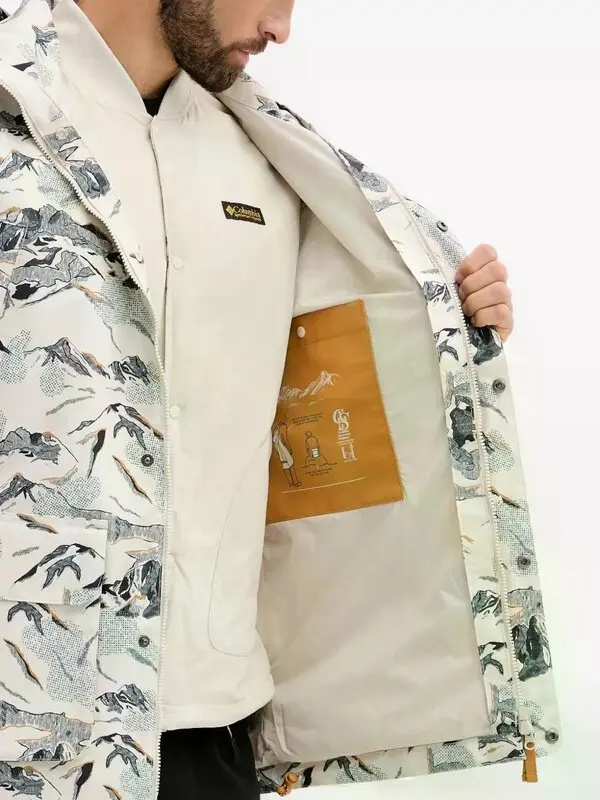 Columbia Graphic Print Long Sleeve Jacket - Neutrals