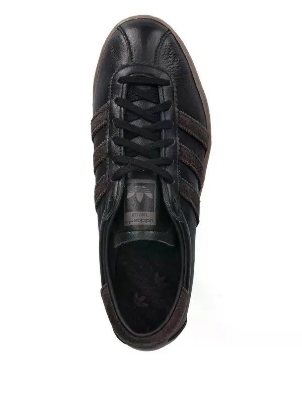 Adidas Tobacco Three-stripe Lace-up Sneakers - Black