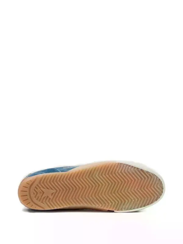 GOLDEN GOOSE True-star Sneakers With Teal Suede And Black Laminated Star - Blue