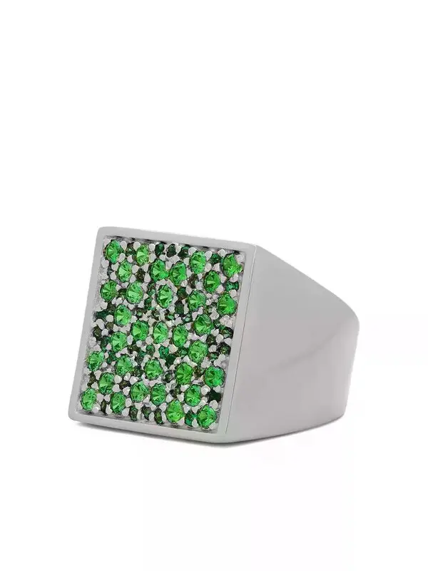 VEERT Square Gemstone Ring