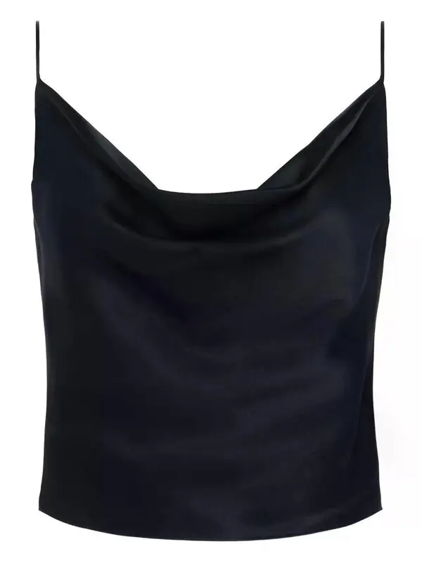 L'Agence Calista Cowl-neck Top - Black