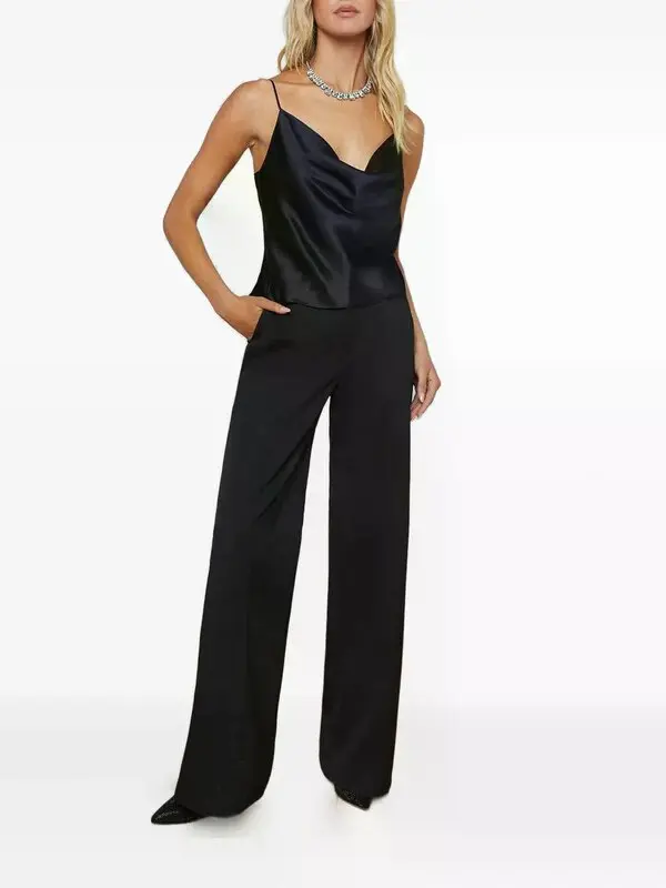 L'Agence Calista Cowl-neck Top - Black