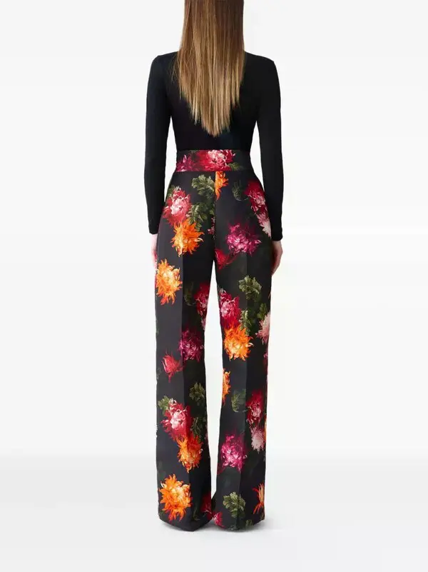 Carolina Herrera Diane Chrysanthemum-print Trousers