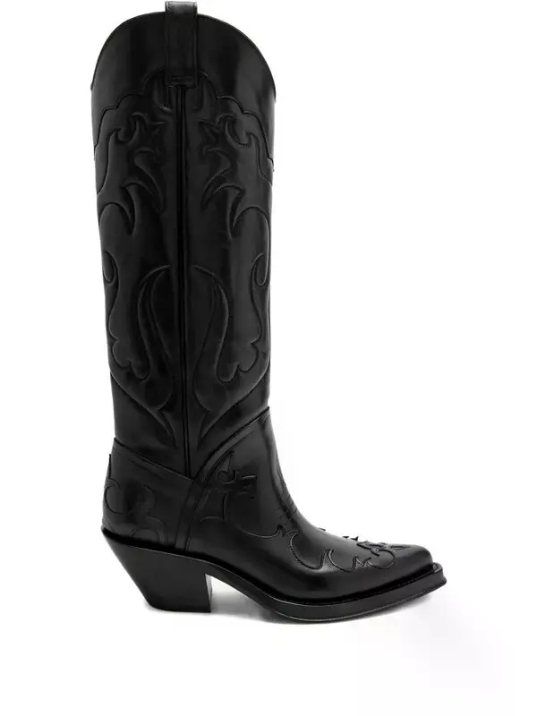 Gabriela Hearst 50mm Capitana Cowboy Boots - Black