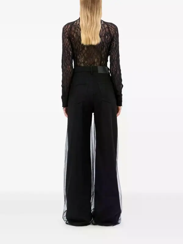 MSGM Tulle Panel Five-pocket Jeans