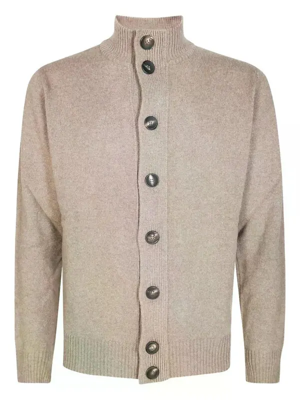 FILIPPO DE LAURENTIIS Buttoned Ribbed Knit Cardigan