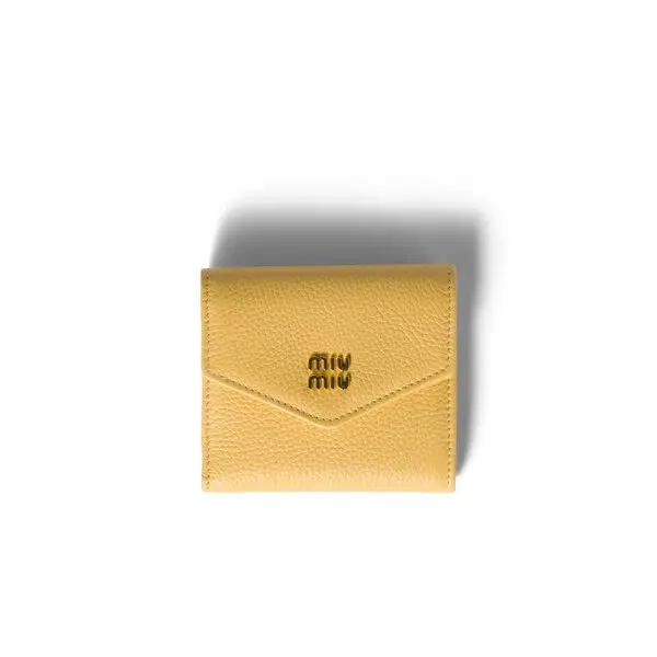Miu Miu Small Leather Wallet - Yellow