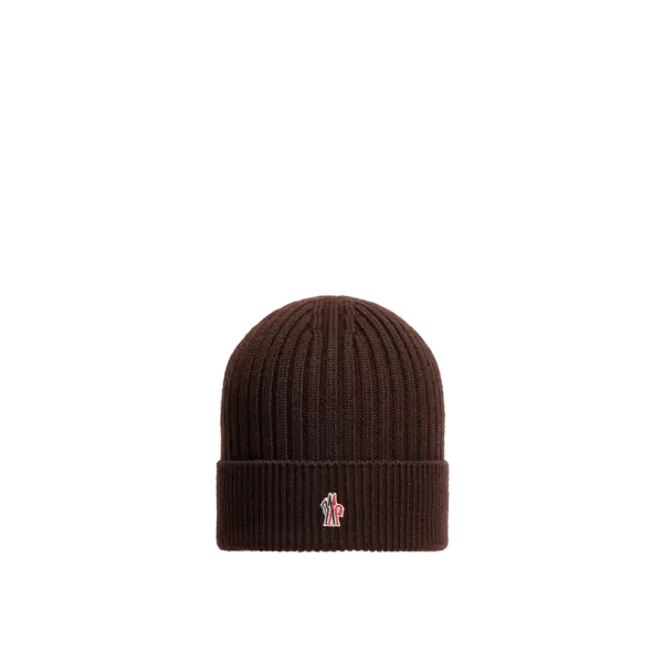 Moncler Wool Beanie - Brown