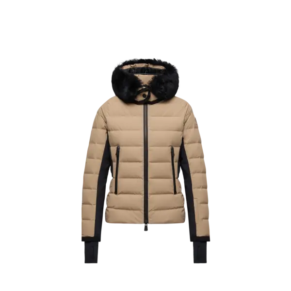 Moncler Lamoura Hooded Ski Jacket - Beige