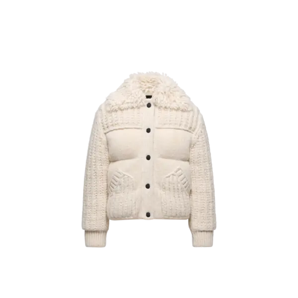 Moncler Hillehorn Alpaca Blend Short Down Jacket