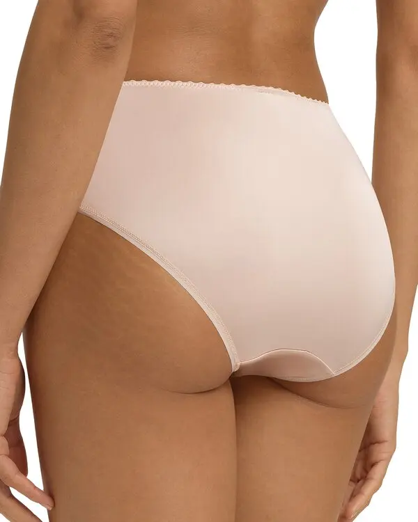 Hanro Satin Deluxe High Cut Briefs - Natural