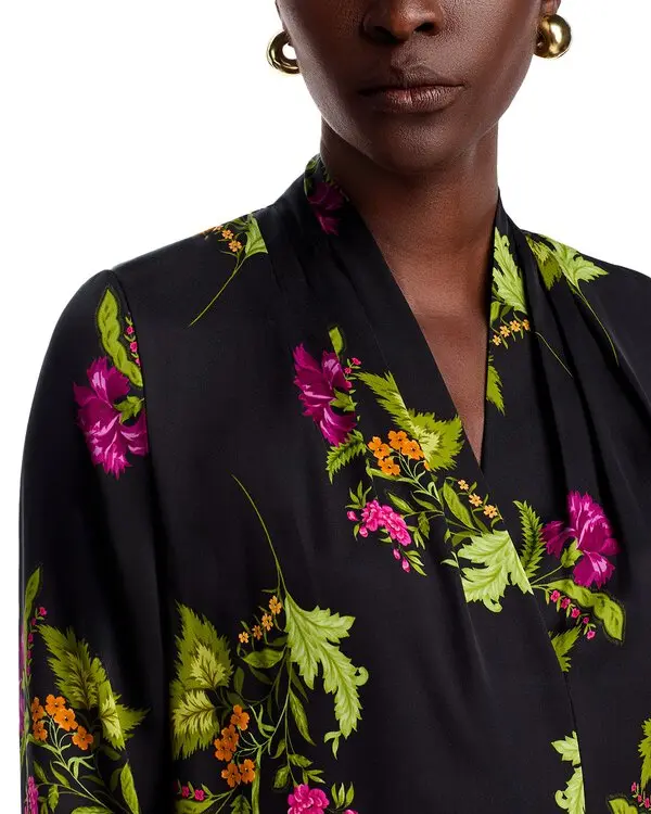 Kobi Halperin Palm Floral Blouse - Black Mult
