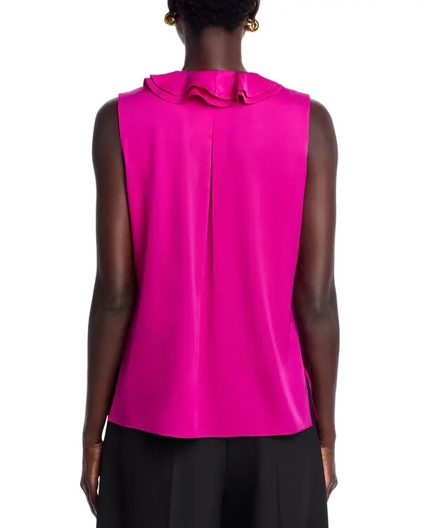 Kobi Halperin Kali Silk Blend Ruffle Collar Blouse - Fuchsia