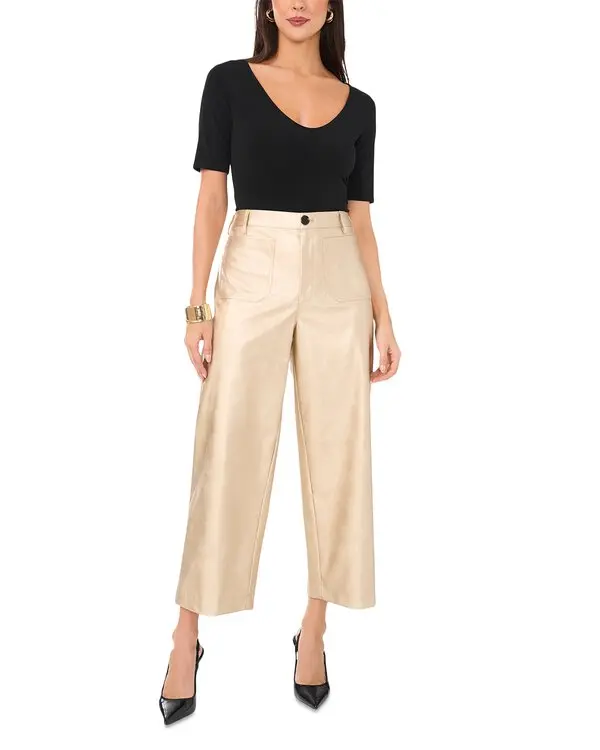 Vince Camuto Cropped Metallic Pants