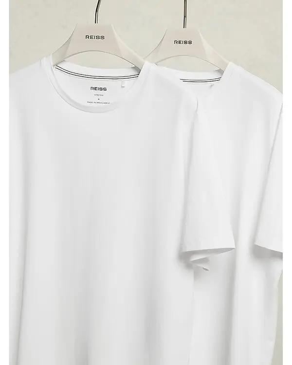 REISS Flex Loungewear Tee, 2 Pack - White