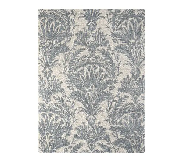 Nicole Miller Nmny Mod Damask Chambray 8x10 Area Rug - One-color