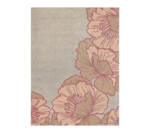 Nicole Miller Nmny Flora Grandeur Bloom 9x10 Area Rug - One-color