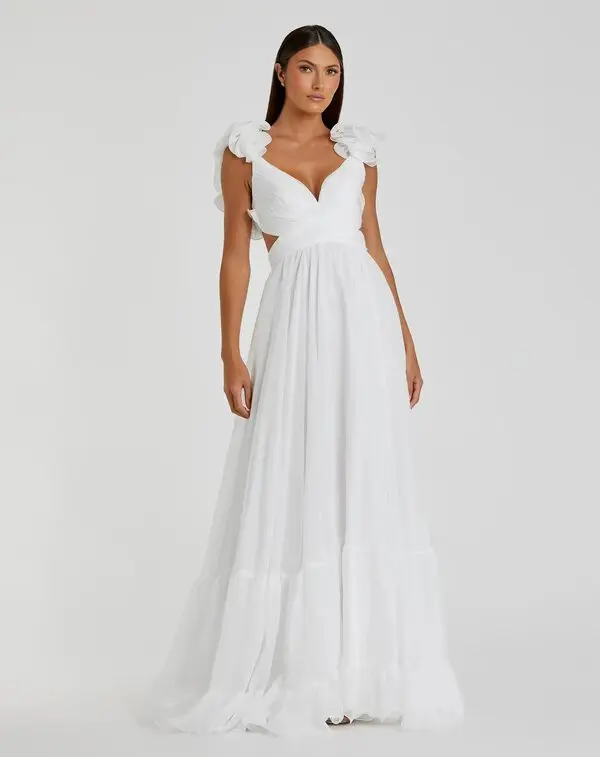 Women's White Chiffon Dresses | Editorialist