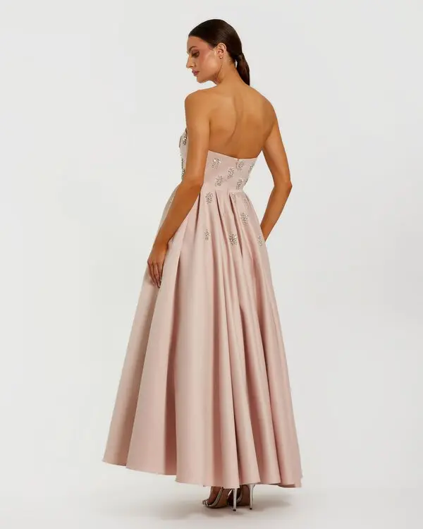 strapless embellished a line dress Formal Dress: 61783. Long, Strapless, A Line, Corset