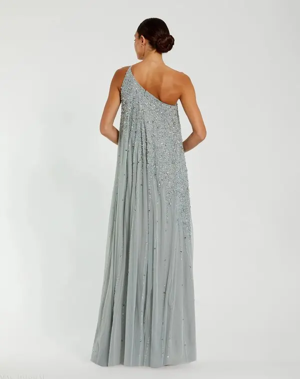 formal trapeze dress Women's Selis Trapeze Neck Maxi Dress Amber Gold/Silver Sage  XS/S/M/L/XL/XXL/Customize MEAN BLVD