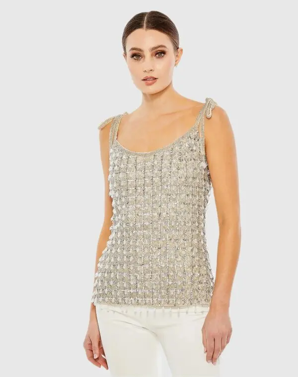 Mac Duggal Crystal Embellished Cami Top