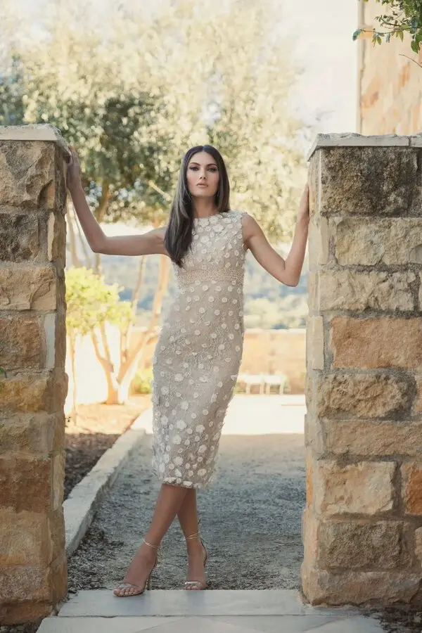 r&m richards beaded dress Long Beaded Sleeveless Dress main image 1