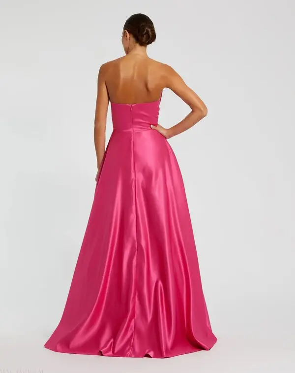 Mac Duggal Strapless A-line Bow Ballgown