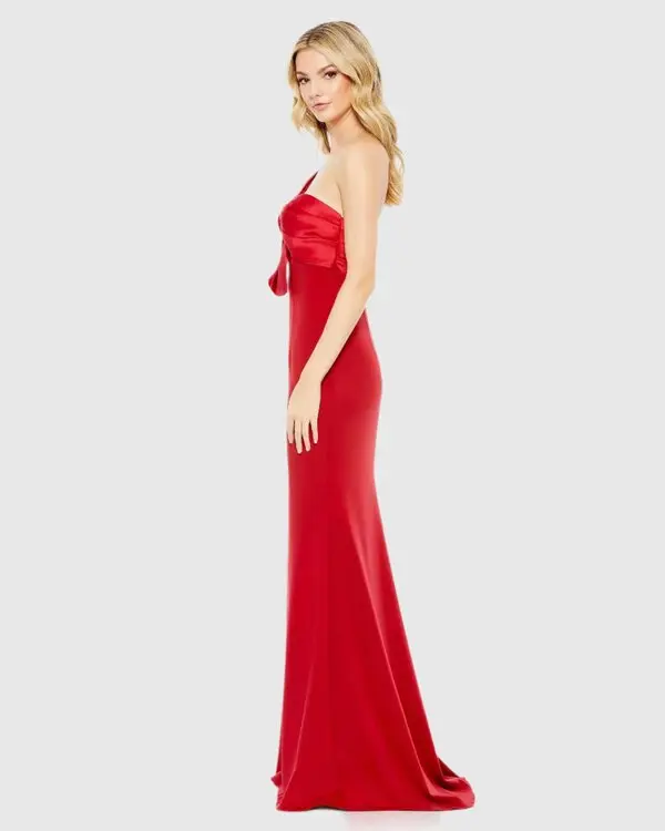 Mac Duggal One-shoulder Trumpet Gown