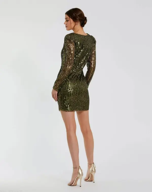 Mac Duggal Sequin Mini Dress