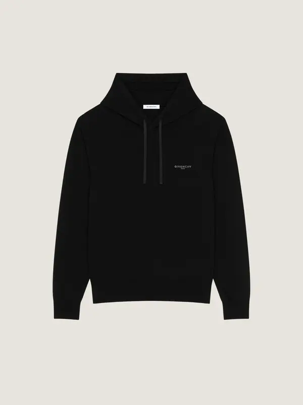 Givenchy Hooded Wool-cashmere Sweatshirt With Embroidered Logo