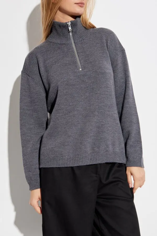 RETHINKIT STUDIOS Wool Half-zip Sweater