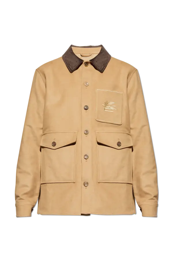 Etro Jacket With Logo - Beige