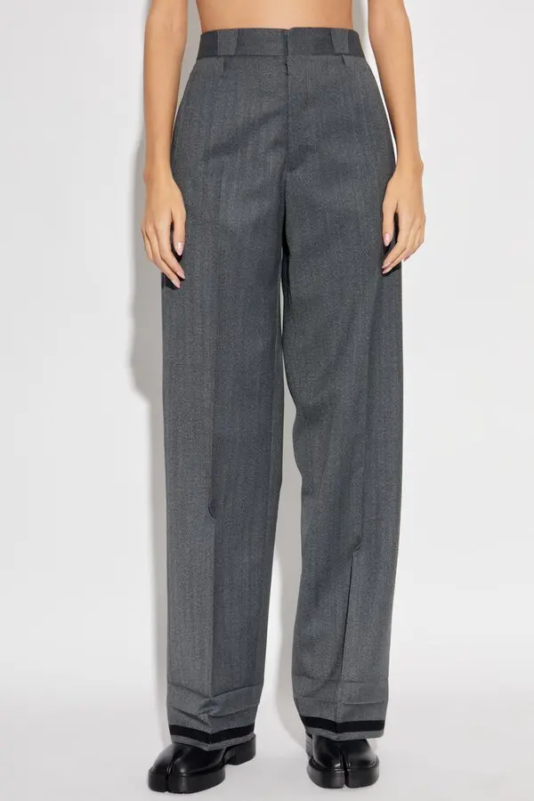 MAISON MARGIELA Woolen Trim Trousers