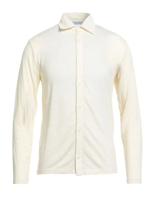 WOOL & CO Shirt Ivory Size Linen, Elastane - White