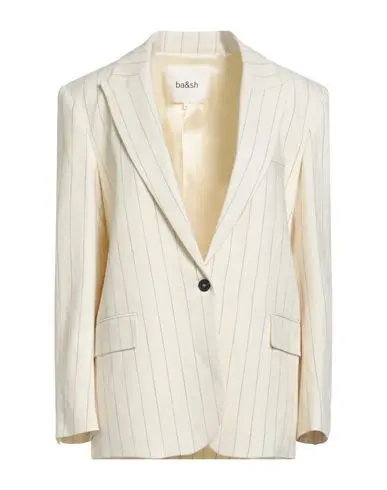 Ba&sh Single-breasted Pinstriped Blazer - White