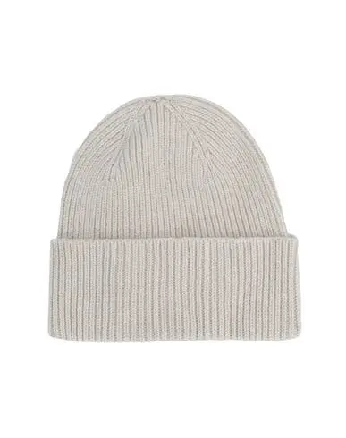 Colorful Standard Ribbed Knitted Beanie - Ivory
