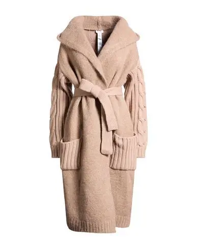 LIU •JO Belted Cable-knit Coat