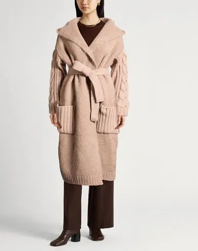 LIU •JO Belted Cable-knit Coat