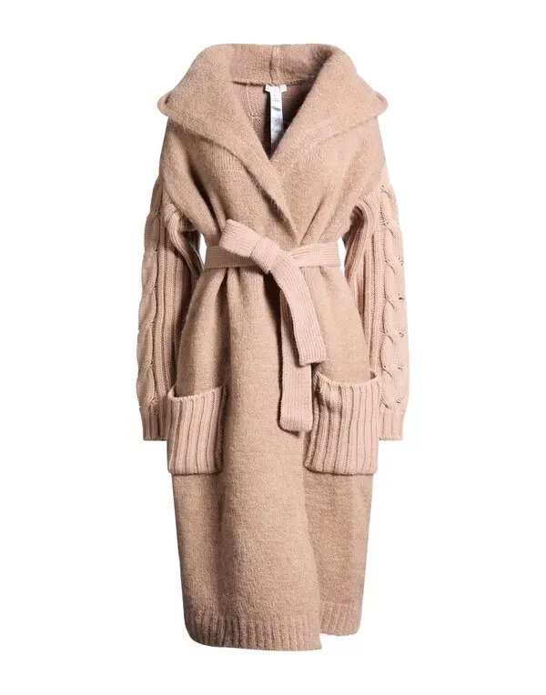 LIU •JO Belted Cable-knit Coat