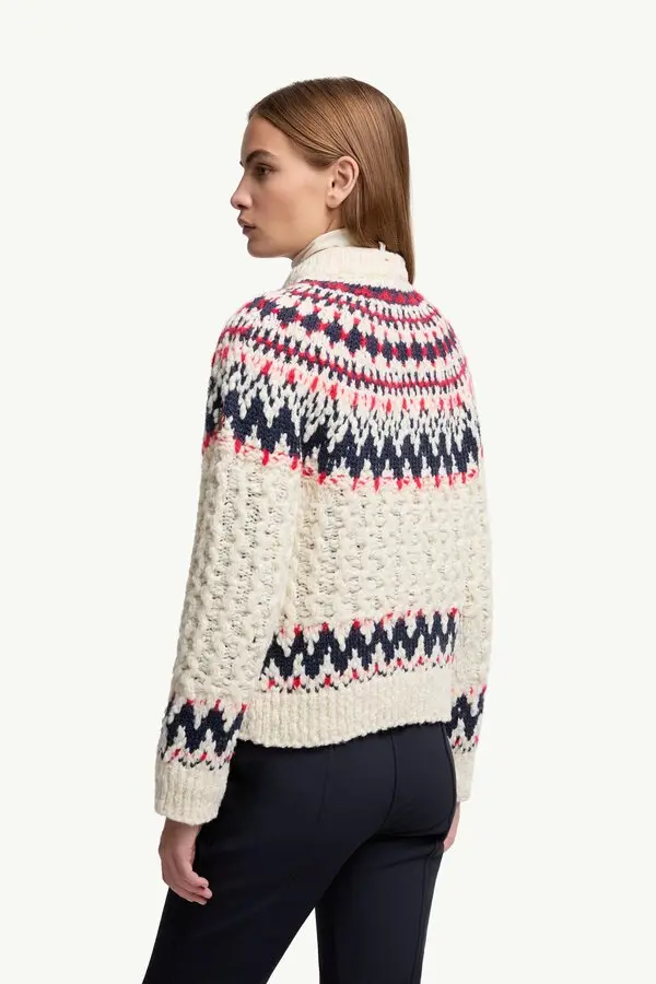 Moncler Geometric Jacquard Wool Blend Jumper