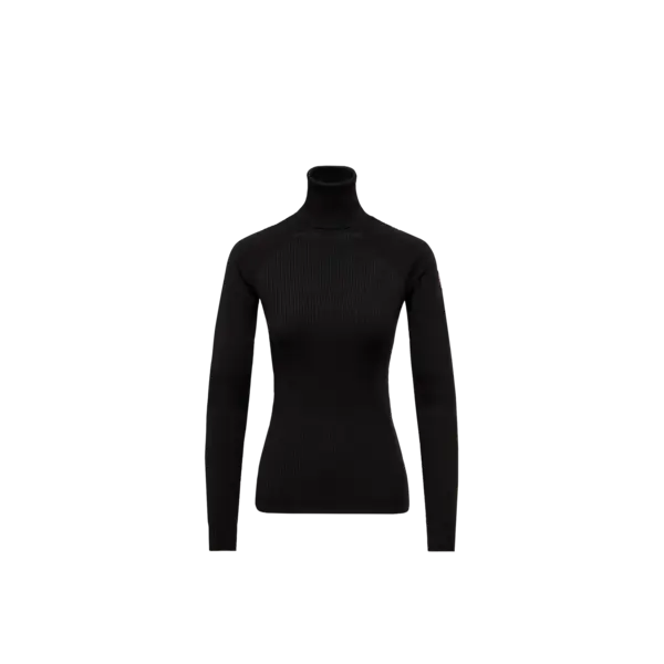 Moncler Wool Blend High Neck Jumper - Black