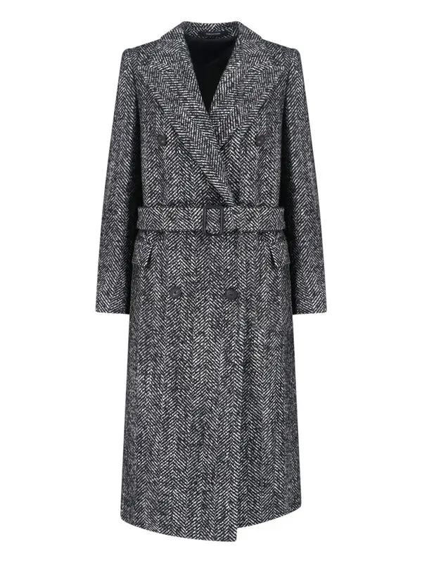 Tagliatore Jole Double-breasted Coat - Black