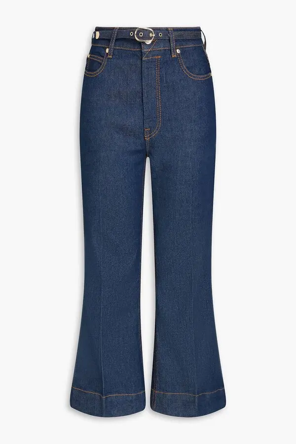 Zimmermann High-rise Kick-flare Jeans With Belt