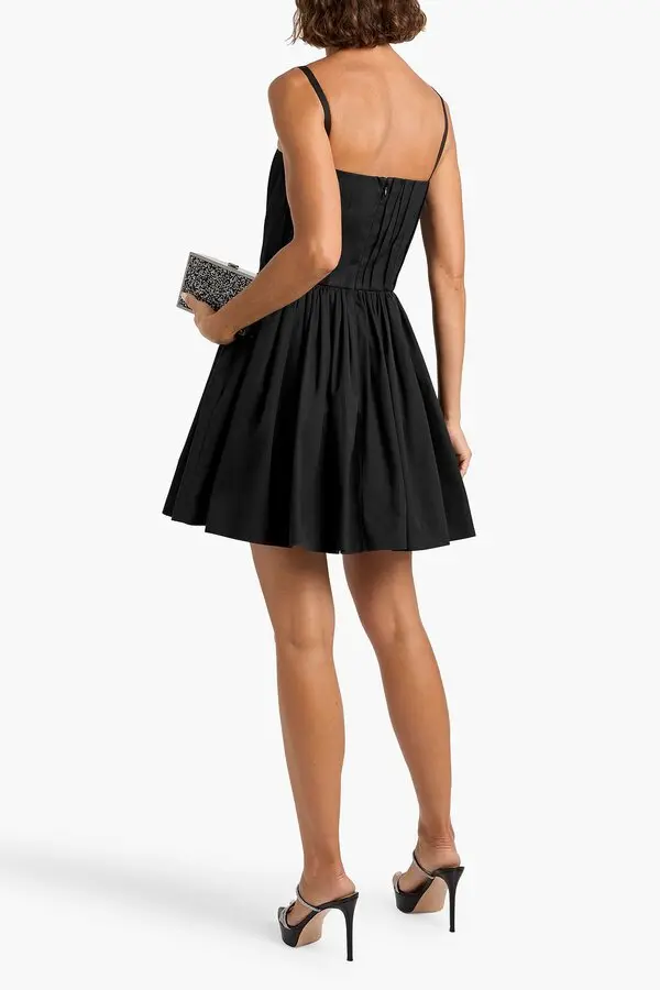 knee length dresses for ladies McQ Alexander McQueen Studded Mini Dress Black Crepe Size 38 Short Sleeve main image 1