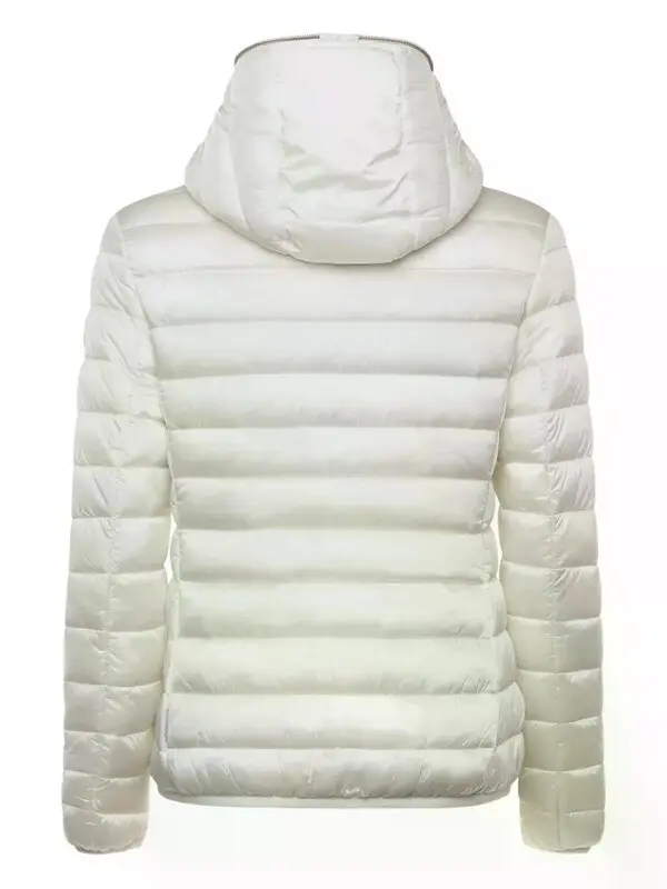 SAVE THE DUCK Hooded Zip Coat - White