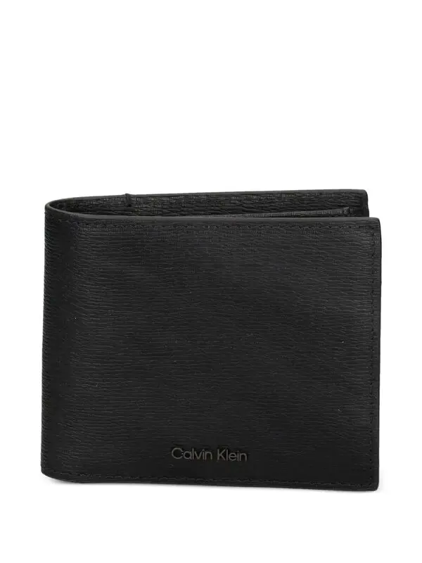 Calvin Klein Logo-plaque Leather Wallet - Black