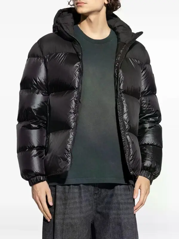 Add Logo-patch Padded Jacket - Black