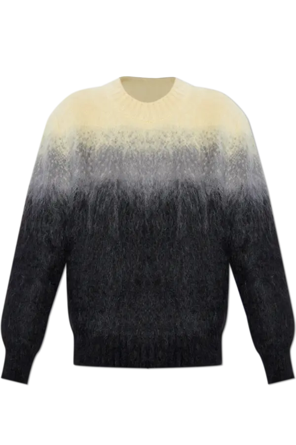 JIL SANDER Mohair Blend Ombre Sweater - Black